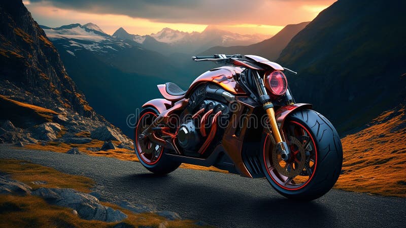 AI-generated Future Bike Concept Stock Photo - Image of designed ...