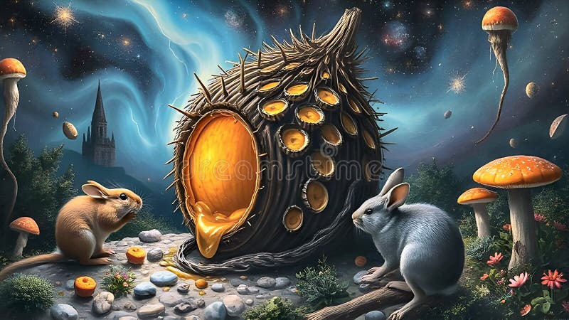 Honey Flowing from the Beehive Stock Illustration - Illustration of painting, crafty: 388940970