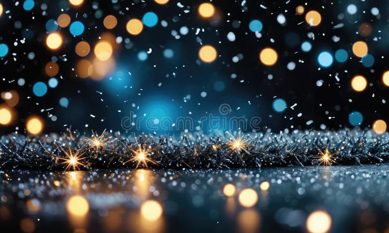 A Blue Background with a Few Lights Shining on it. Stock Illustration ...