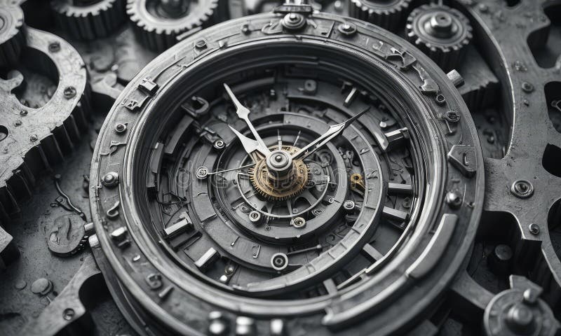 A Clock with a Spiral Mechanism is Displayed in the Image. Stock ...