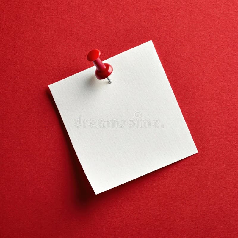 AI-generated White Note on Red Background Stock Image - Image of blank ...