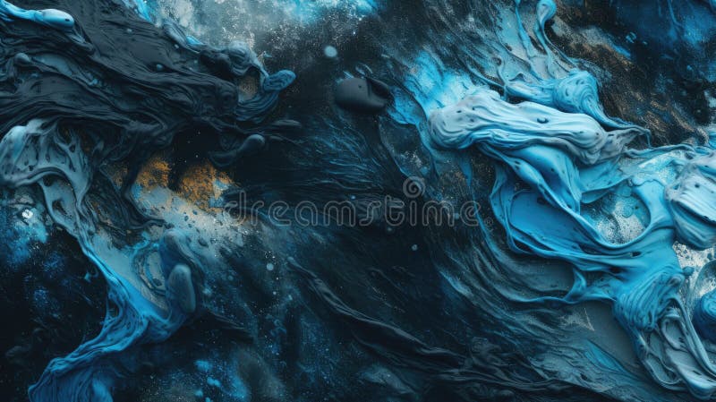 AI Generated Blue Abstract Fantasy Flow Stock Illustration ...