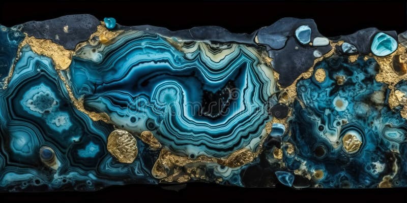 Ai Generated Blue Agate Background Stock Illustration - Illustration of ...