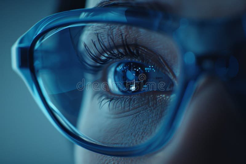 Blue Eye with Digital Elements, Futuristic and Detailed, Sci Fi and ...