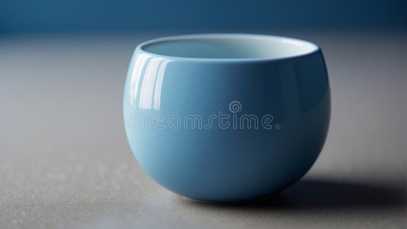 An Blue Object with a White Rim is on a Blue Surface. Stock ...
