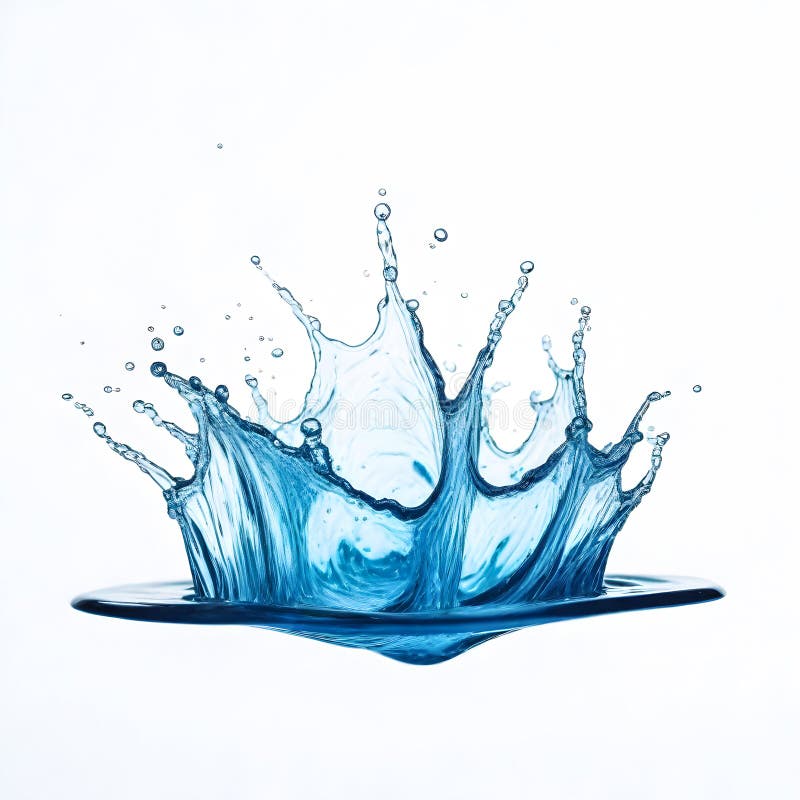 A Blue Water Splash is Falling into the Water Stock Illustration ...