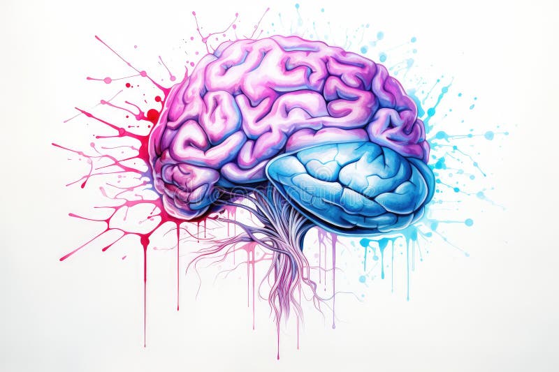 Brain Neurons Send Signals Via Axons And Dendrites Creating Synapses
