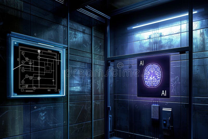 AI Brain Scan on Digital Screen, Representing Advanced Technology and ...