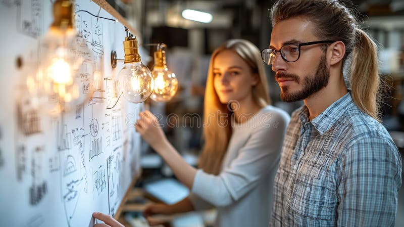 AI-Generated Brainstorming Session Stock Illustration - Illustration of ...