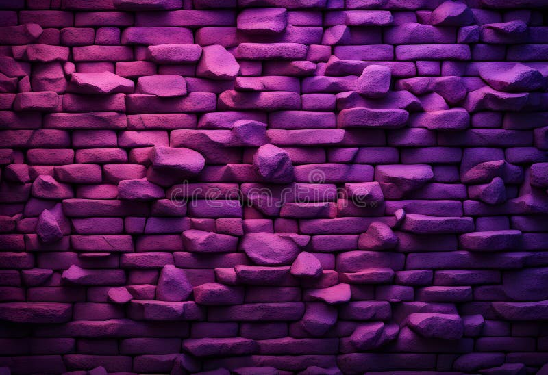 Brick Wall. Neon Stone Texture Stock Illustration - Illustration of ...