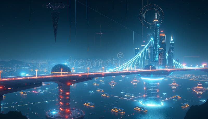 Seamlessly Connecting Data and Innovation Stock Illustration ...