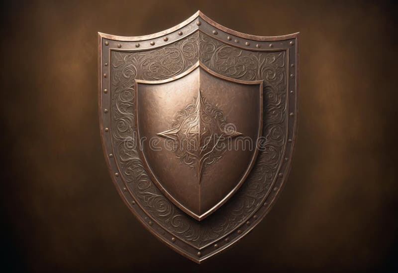 A bronze shield stock illustration. Illustration of greece - 328189167