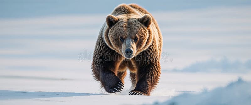 Brown Bear Approaching Snowy Landscape Stock Photos - Free & Royalty-Free Stock Photos from ...