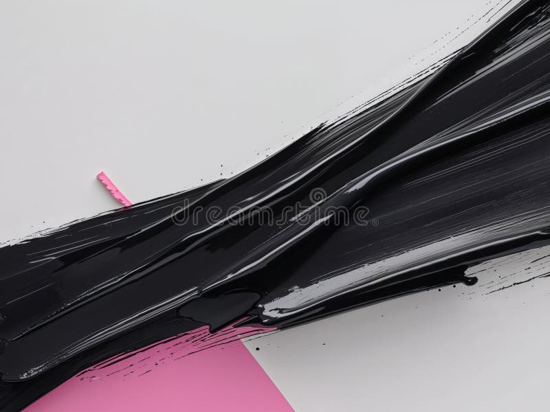 Brush Stroke Bold and Textured in Solid Black Stock Photo - Image of ...