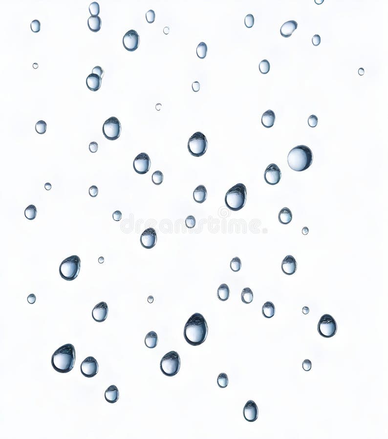 A Bunch of Water Drops are Floating in a White Background Stock ...