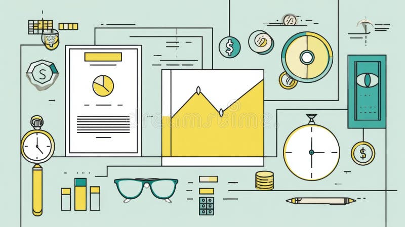 AI-Generated Business Analytics Dashboard Stock Illustration ...