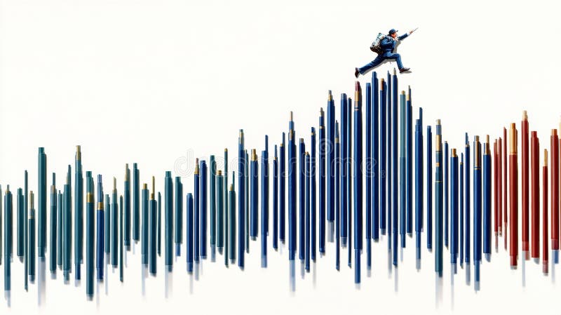 AI-Generated Business Success Visualization Stock Illustration ...