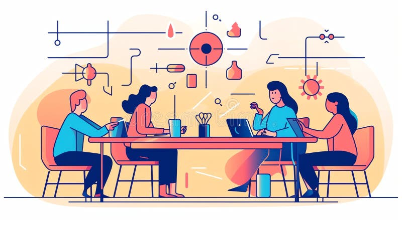 4creative_brainstorming_vector Stock Photo - Image of group, concept ...