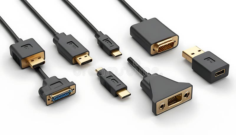 AI-Generated Cable Connectors Stock Photo - Image of displayport ...