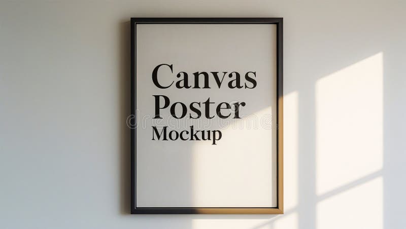 AI Generated Canvas Poster Mockup for Artwork, Prints, and Branding ...