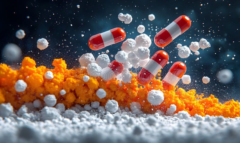 AI-Generated Capsule Explosion Stock Illustration - Illustration of ...