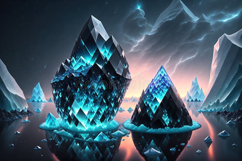 Floating Crystals Stock Illustrations – 271 Floating Crystals Stock ...