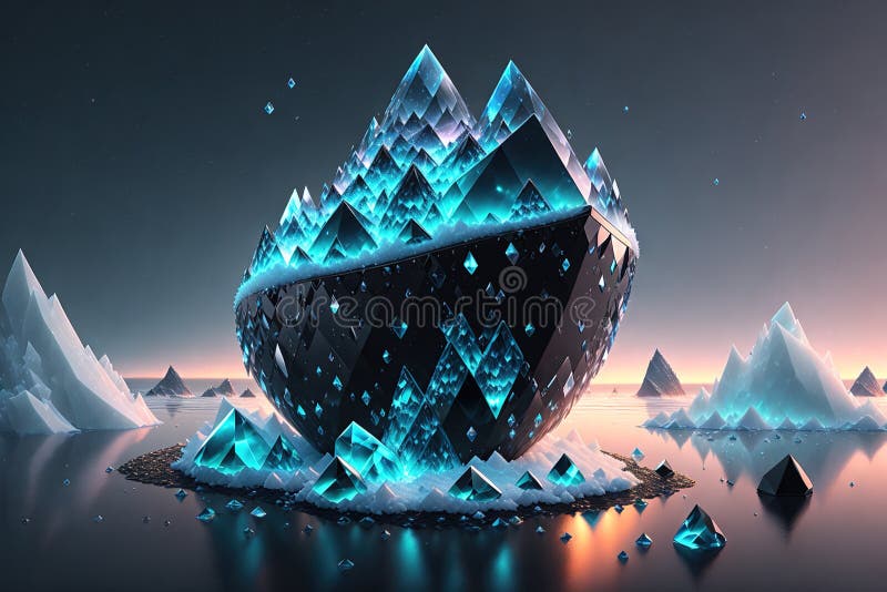 Floating Crystals Stock Illustrations – 271 Floating Crystals Stock ...