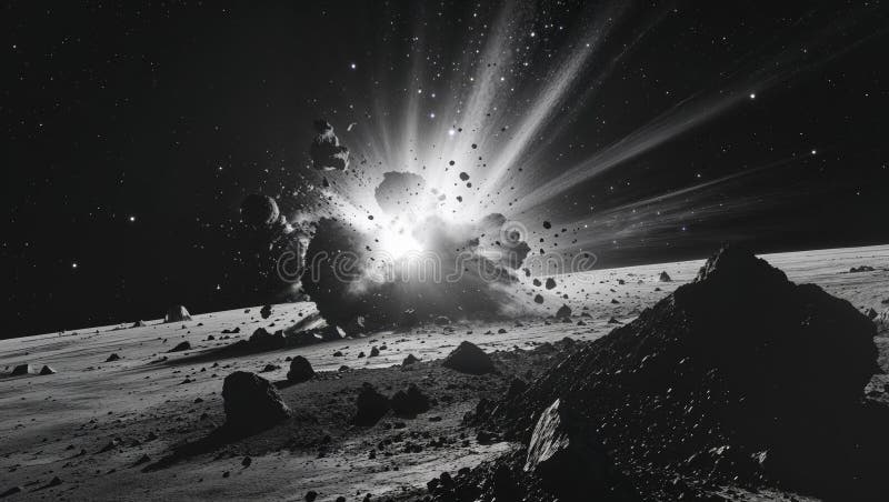 Celestial Collision Massive Impact Event Rocks Alien Planet Fiery ...