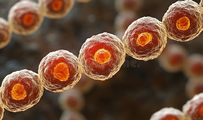 AI-Generated Cell Chain stock illustration. Illustration of physiology ...