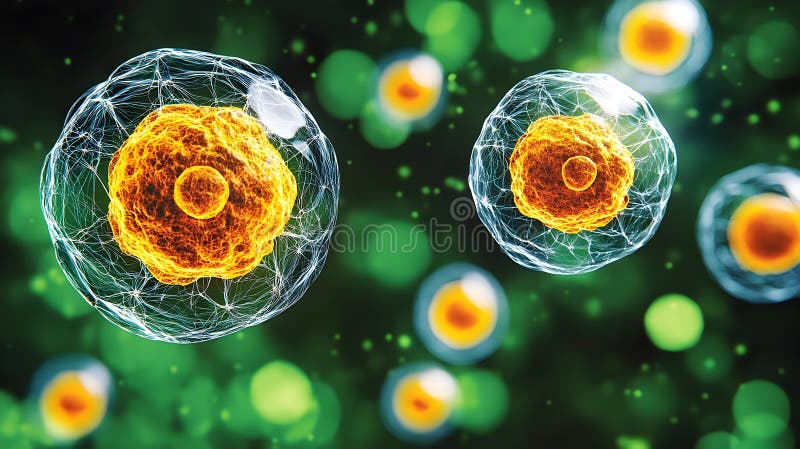 AI-Generated Cell Image stock illustration. Illustration of organic ...