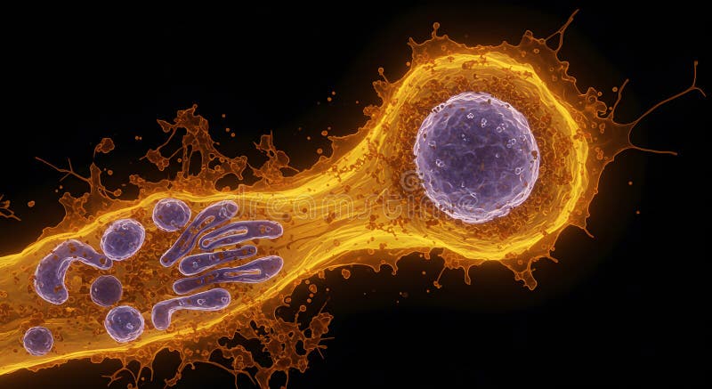 AI-Generated Cell Interaction Stock Illustration - Illustration of ...