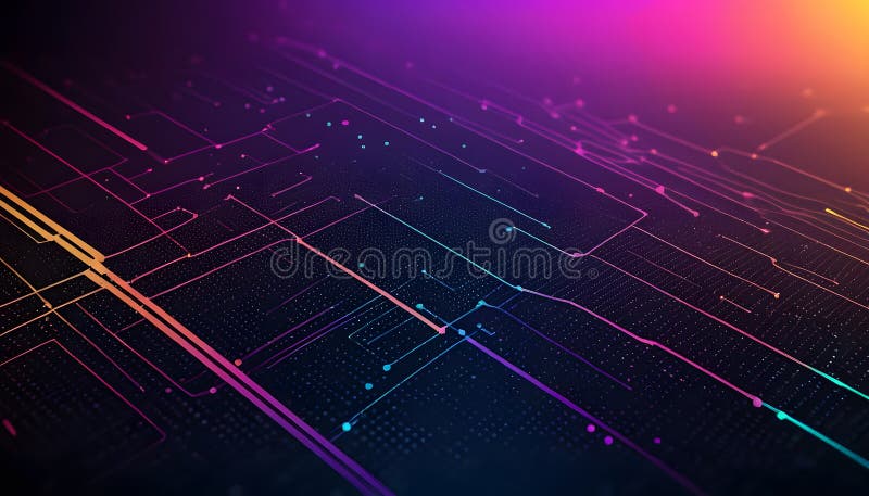 AI-Generated Circuitry Abstract Stock Illustration - Illustration of ...