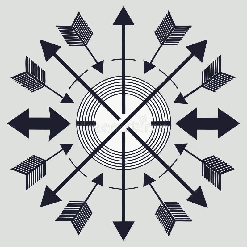 AI Generated Clean Minimalist Vector Set of Black Arrows Featuring ...