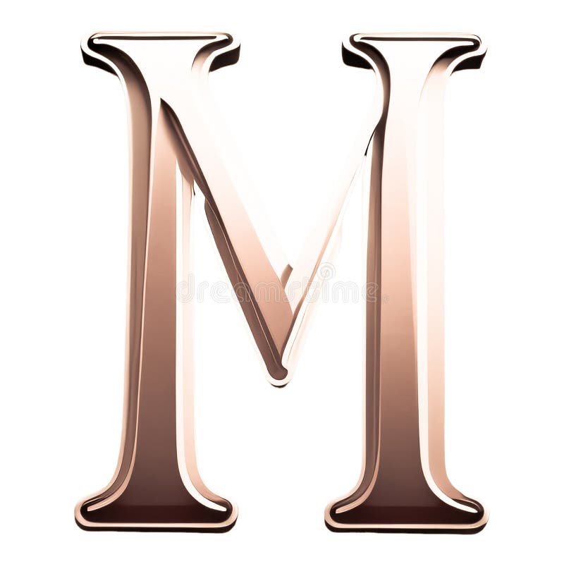 AI Generated Clip Art Monogram Letter M Stock Illustration ...