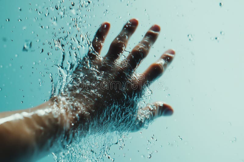Human Hand Reaching through Water Droplets Dynamic Emotion Connection ...