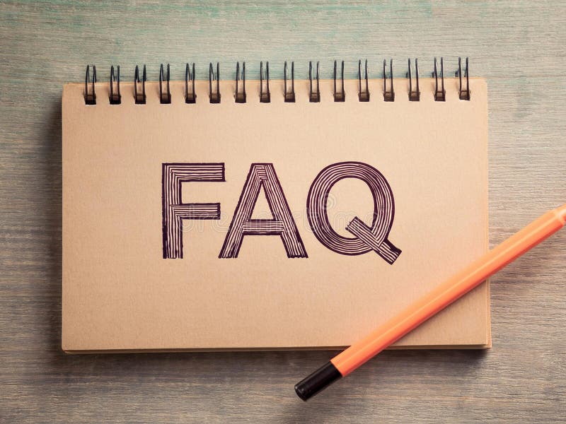 FAQ Notepad with Wooden Background – AI Generated Image Stock ...