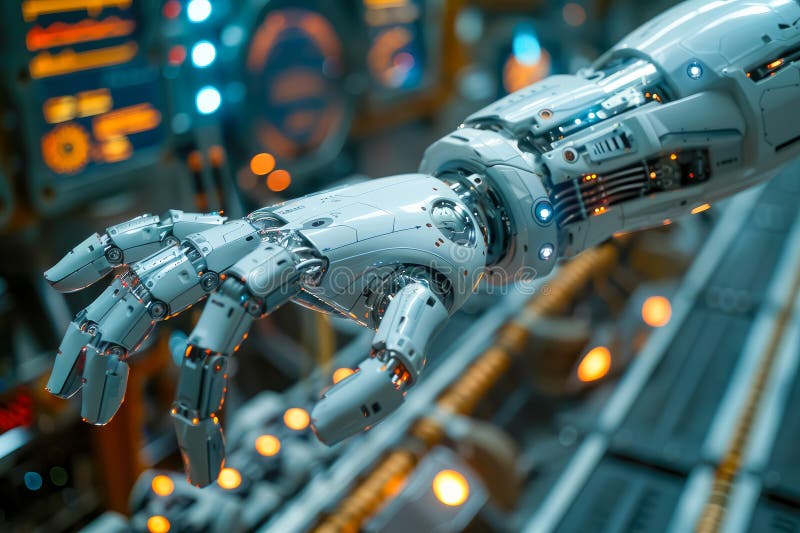 Close-up of a Robotic Arm Created with Generativei AI Technology Stock ...