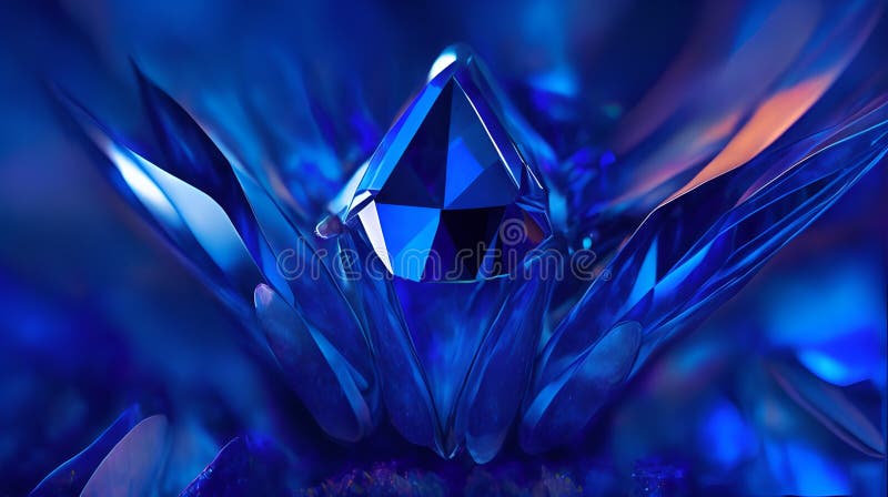 Ai Generated a Close-Up of a Shimmering Blue Gemstone Stock ...