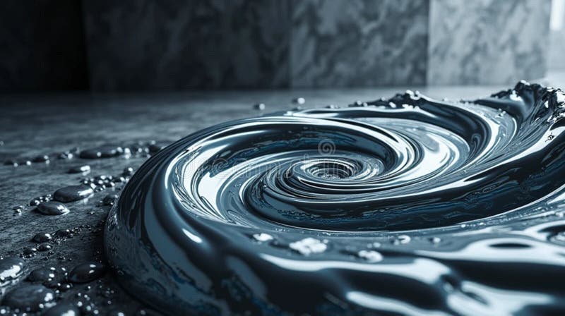 AI-Generated Close-Up of Swirling Liquid Stock Illustration ...