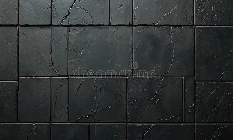 A Black Brick Wall with a Pattern of Squares on it. Stock Illustration ...