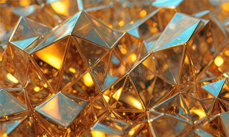 A Close Up of a Gold Colored Diamond Pattern. Stock Illustration ...