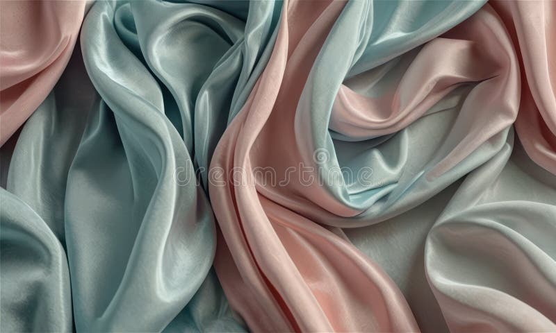 A Collection of Different Colored Silks. Stock Illustration ...