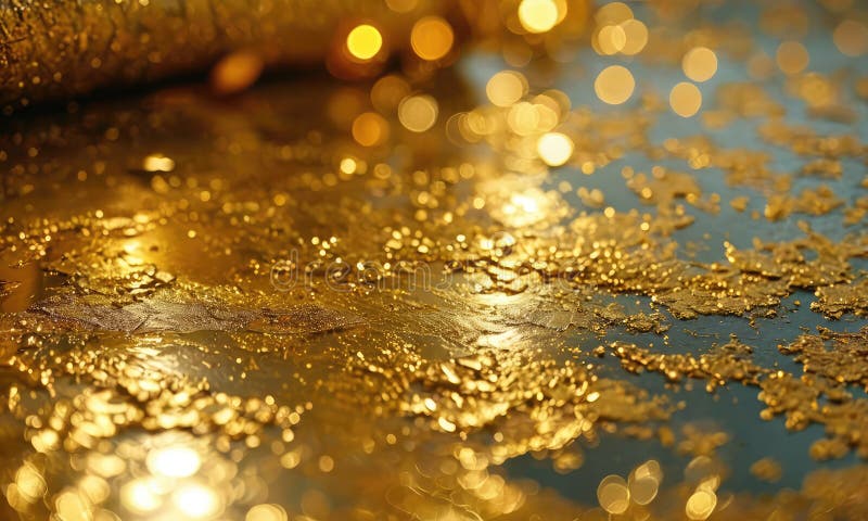A Gold Colored Table Cloth with a Gold Colored Sparkly Object on it ...