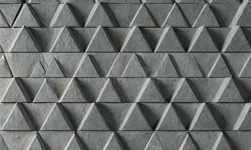 A Grey Stone Wall with Triangles on it. Stock Illustration ...
