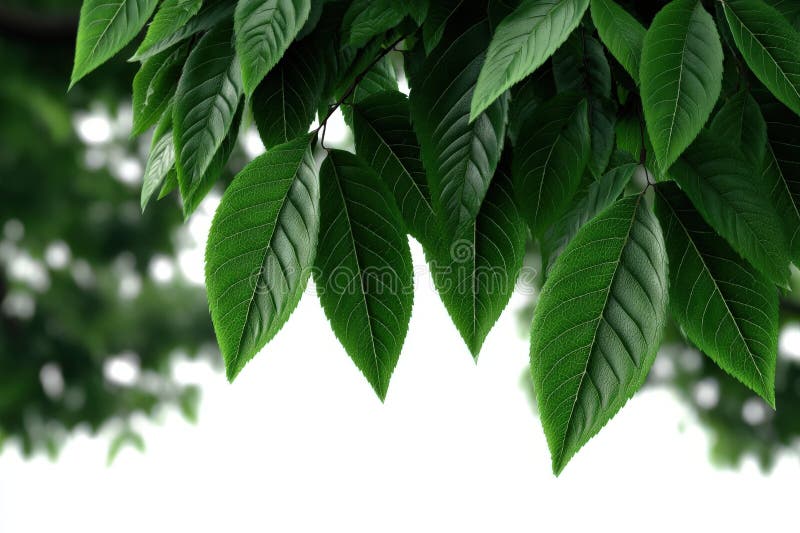 Close Up View of Green Tree Leaves in Sunlight with Shadow Play and ...