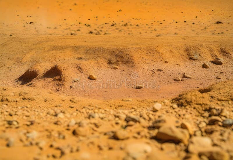 A Close View of the Hard Dry Dirt Surface Stock Illustration ...