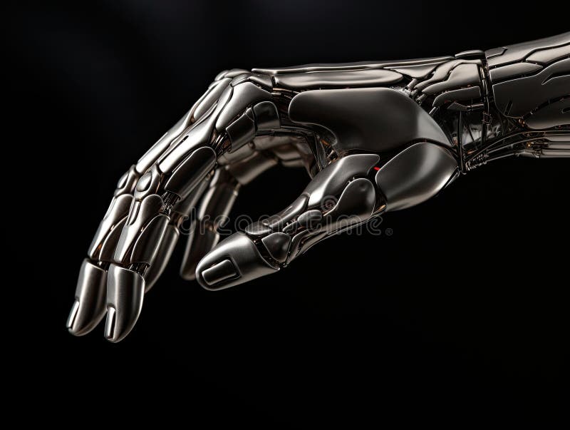 A Helping Hand from a Robot Stock Illustration - Illustration of ...