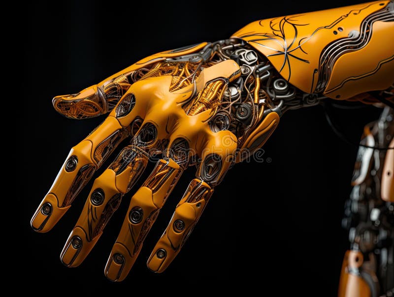 A Helping Hand from a Robot Stock Illustration - Illustration of hand ...