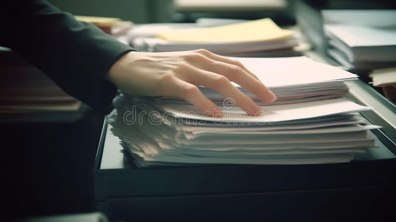 1Closeup_man_hand_working stock illustration. Illustration of file ...