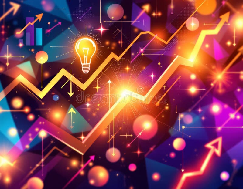 Colorful Abstract Vector Background of Geometric Patterns with Arrows ...